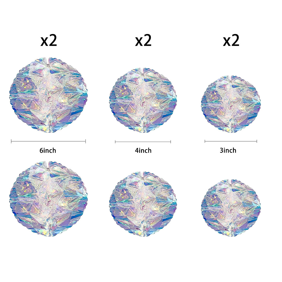 Iridescent Honeycomb Ball Decorative Hanging Ornaments Shiny Iridescent Foil Ceiling Hanging Flowers for Bridal Shower Wedding Birthday Theme Party Decoration