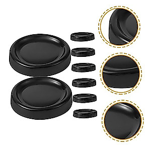 BESTonZON 8pcs Washing Machine Cushion Adjustable Base Cushions for Chairs Mattress Base Furniture Feet Pads Rose Vibrations Small Furniture Pads Pvc Black Washing Machine Mat Bed Risers