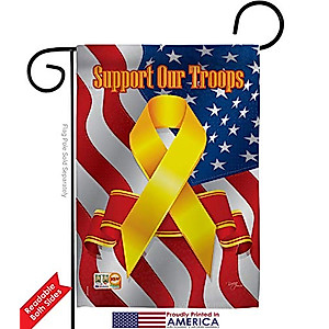 Breeze Decor Proud Grandparent Garden Flag Pack Armed Forces Marine Corps USMC Semper Fi United State American Military Veteran Retire Official Support Our Troops House Yard Gift, Made in USA