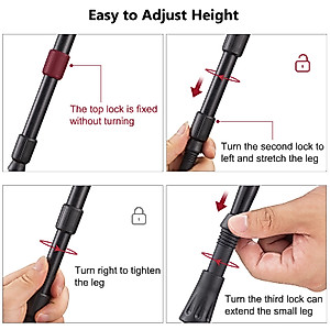 Trakiom Bipod Shooting Sticks for Hunting， Shooting Bipod for Hunting, Adjustable Bipod Shooting Rest, Rifle Bipod with 360° Rubber V Yoke Rest, Twist Lock, Lightweight Aluminum Frame and Spike Feet
