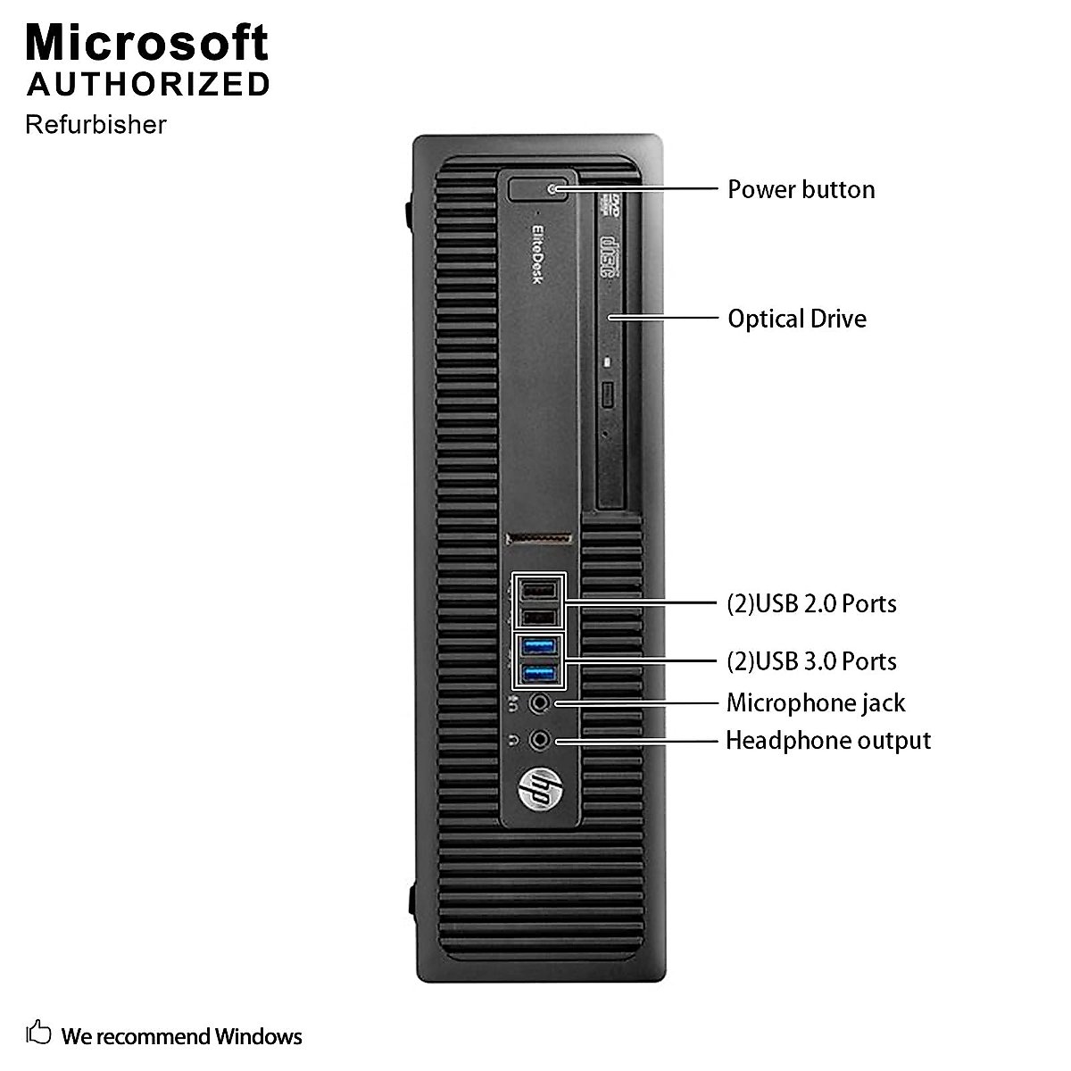 HP ProDesk 600 G1 Small Form Factor Desktop PC, Intel Quad Core i5-4570 up to 3.6GHz, 16G DDR3, 240G SSD 1T HDD, WiFi, BT 4.0, DVD, Windows 10 64 Bit-Multi-Language Supports En/Sp/Fr(Renewed)