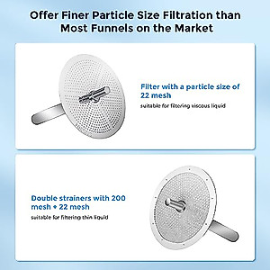 Sovol 3D Printer Stainless Steel Filter Funnel Resin Filter Cup for UV Resin, Double-Strainer Filter for 3D Printing Liquid, Photosensitive Resin Metal Recycle Filter for SLA/DLP/LCD
