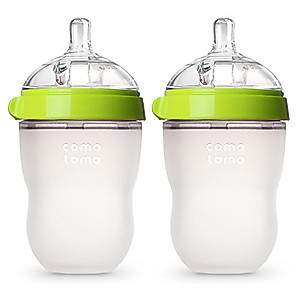 Comotomo Baby Bottle, Green, 5 Ounce (2 Count)