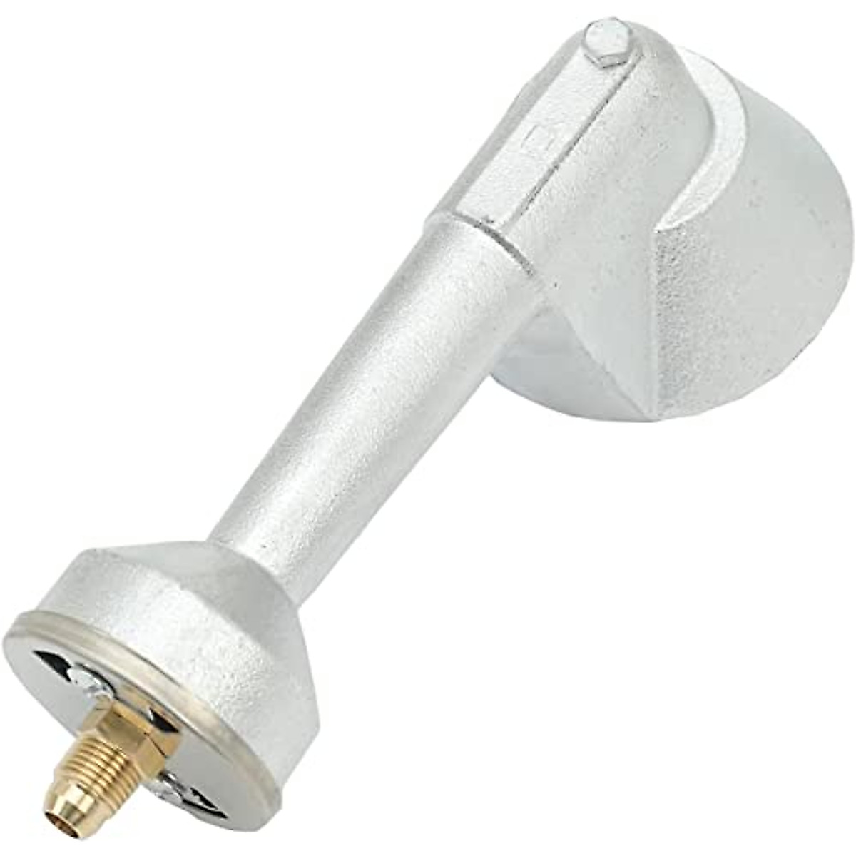 High Pressure Cast-Iron Propane Burner Head Connector Replacement Part for Round Bayou Classic Cooker Frames with Brass Fitting Orifice