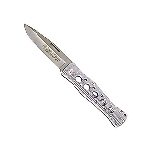 Smith & Wesson Extreme Ops CK6AEU 8.1in S.S. Folding Knife with 3.5in Serrated Drop Point Blade and Aluminum Handle for Outdoor, Tactical, Survival and EDC