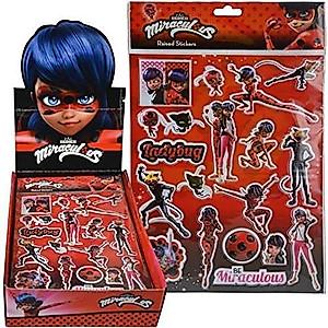UPD LBSTIK Zag Miraculous Raised Stickers - Sheet -, Multi