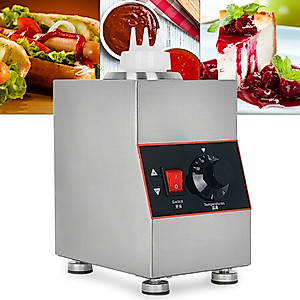 Commercial Sauce Warmer Sauce Heat Preservation Machine 86°F~185°F Electric Hot Fudge Cheese Caramel Jam Toppings Warmer Countertop Sauce Dispenser, 650ml Bottle