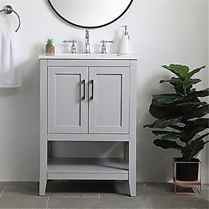 Elegant Kitchen and Bath 24 inch Single Bathroom Vanity Cabinet - Grey
