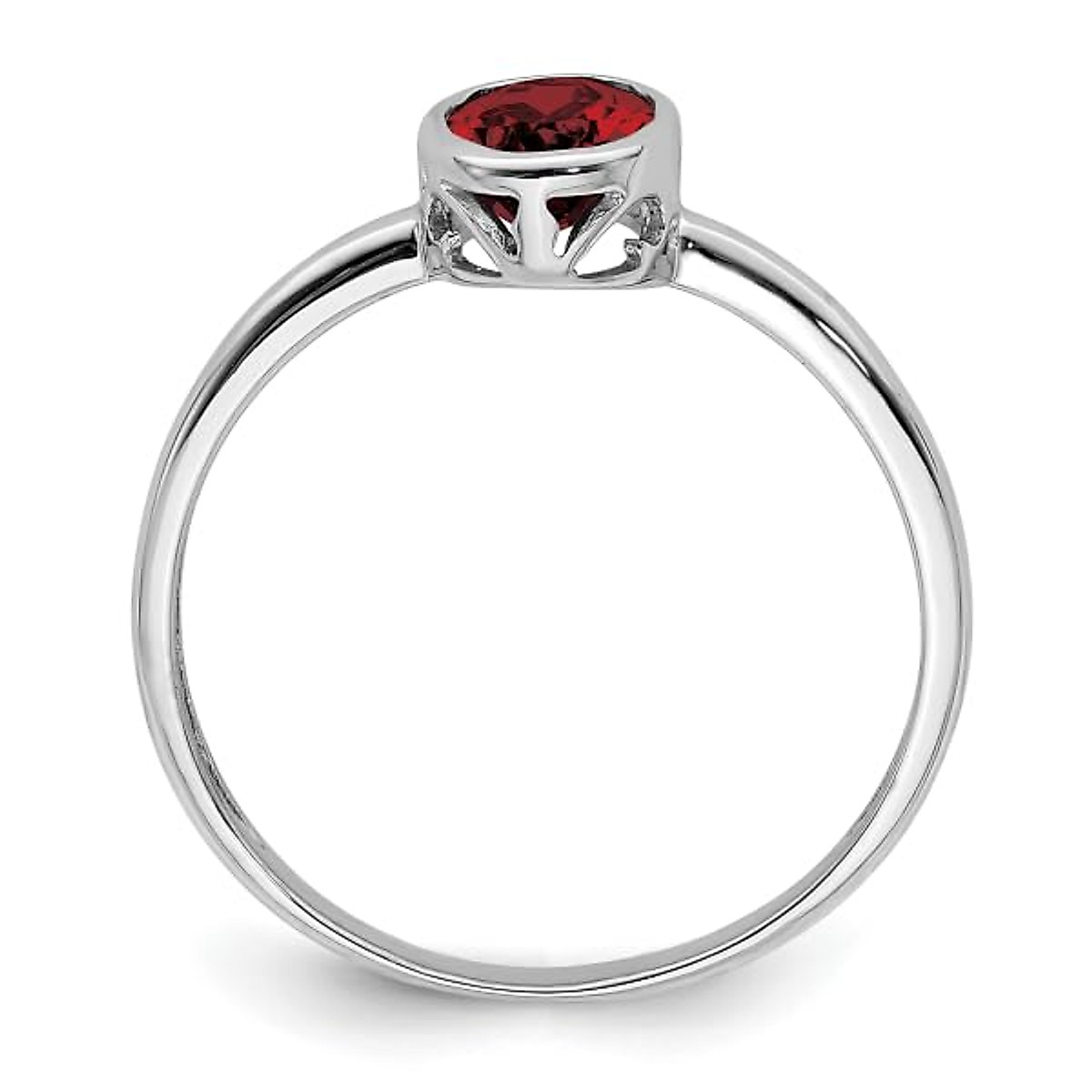 IceCarats 925 Sterling Silver Red Garnet Oval Ring Gemstone Band January Birthstone Jewelry Size 8