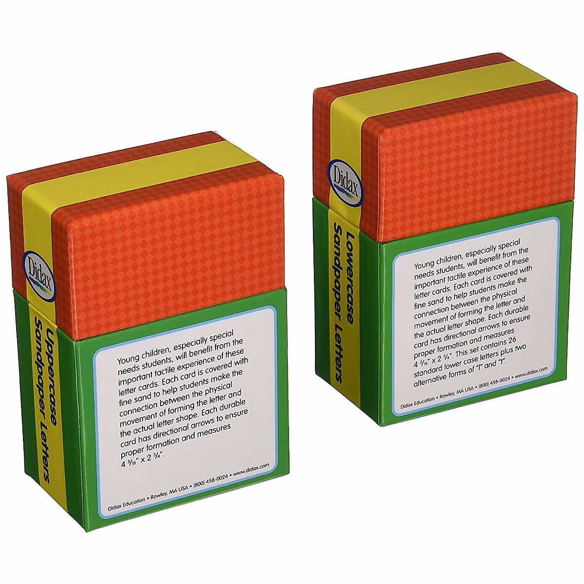 Didax Educational Resources Upper and Lowercase Sandpapers Letters Boxed Set