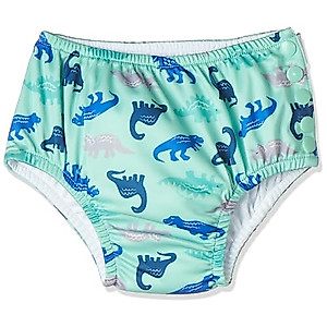 i Play Boys Reusable Absorbent Baby Swim Diapers Seafoam Simple Dino 3T