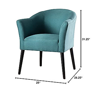 Christopher Knight Home Cosette Fabric Arm Chair, Dark Teal, 25D x 26.25W x 31.25H in