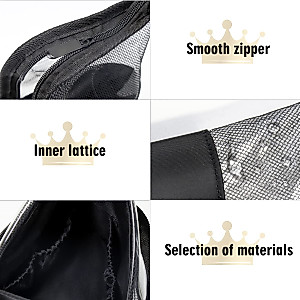 EIIORPO Makeup Brush Organizer Bag Travel Cosmetic Holder Bag Waterproof Dust-free Pencil Cup Holder Case with Zipper