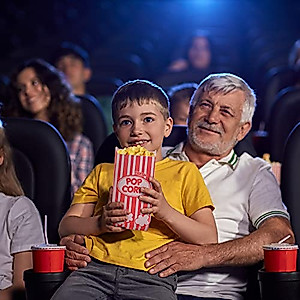 Fuutreo 500 Pcs 1oz Popcorn Individual Bags Bulk Disposable Popcorn Bag Red White Stripe Retro Popcorn Sleeves Small Popcorn Paper Bags for Candy Movie Night Themed Carnival Birthday Party