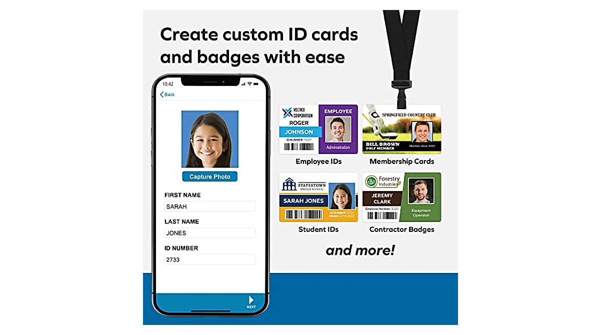 BadgePass ConnectLITE ID Card Printer Bundle - Everything Included