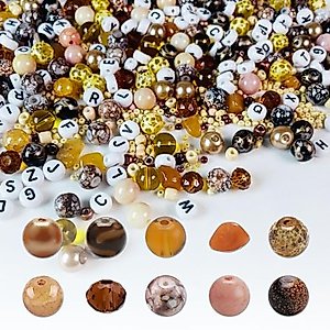 750 Pcs Glass Beads for Bracelets with 200 Acrylic Letters,Mixed Craft Beads Jewelry Making Kit, Glass Beads Bracelet Making Kit, 8mm Round Cystal Beads with Seed Beads for DIY Working