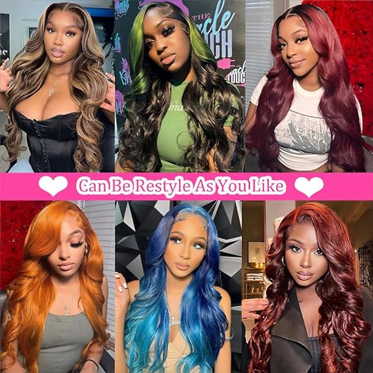 Smilulu 26 Inch 13x4 HD Lace Front Wigs Human Hair 180% Density Body Wave Lace Front Wigs Human Hair Pre Plucked 13x4 Hd Lace Frontal Wigs Human Hair Hd Lace Front Wigs for Black Women Human Hair