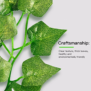 ZUGJAM 83 Ft (12pcs) Artificial Greenery Fake Ivy Leaves Hanging Vine Plant Garland for Garden Wedding Party Home Wall Decoration