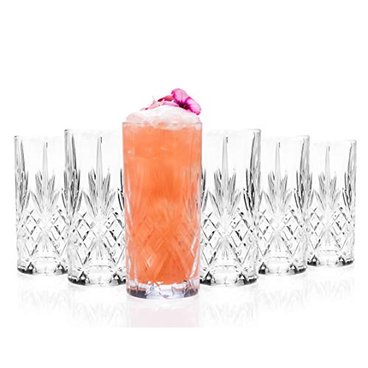 RCR 25766020006 Melodia Crystal Hi-Ball Cocktail Water Tumbler Glass, 23 x 15.5 x 15.5 cm, Clear