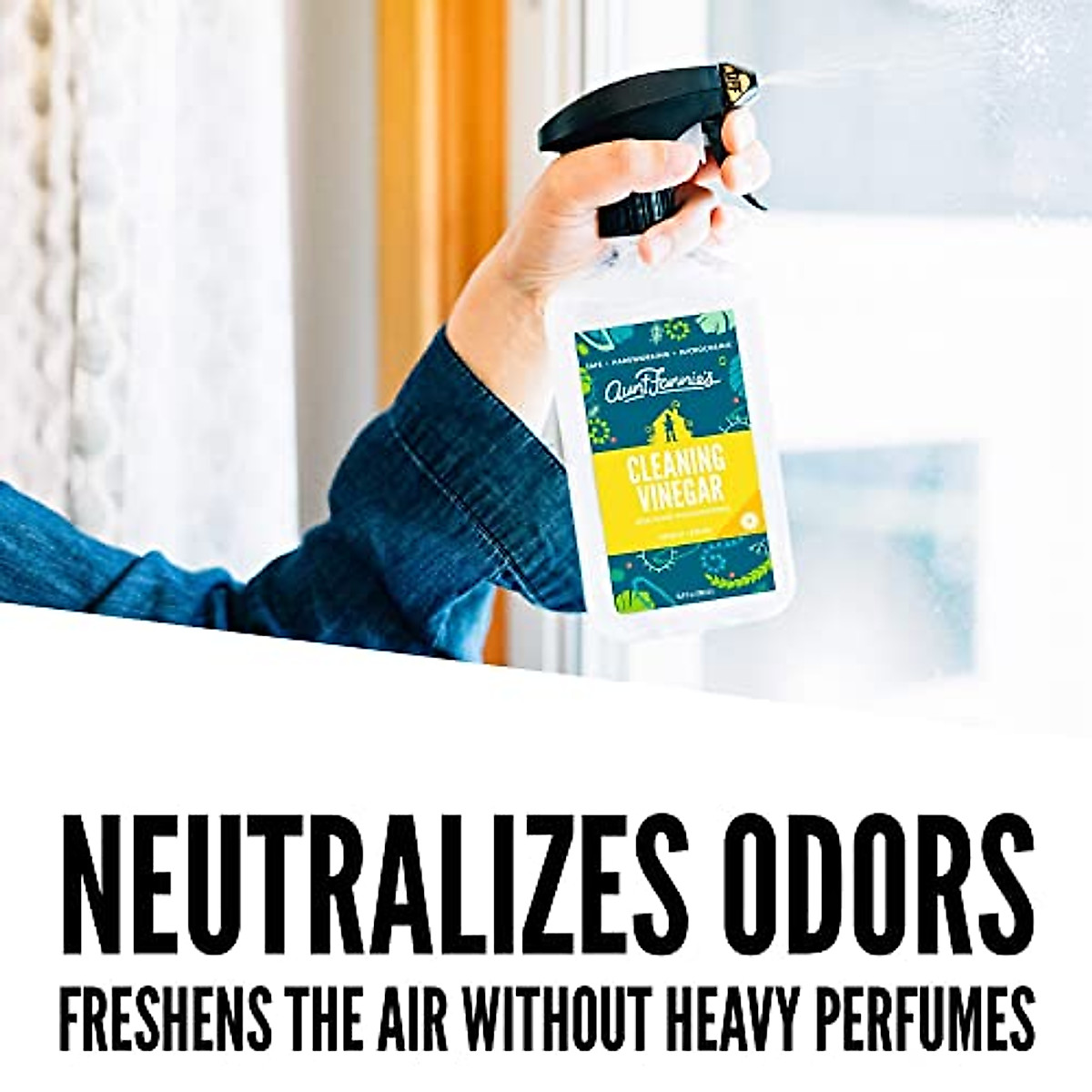 Aunt Fannie's All Purpose Cleaning Vinegar, Multisurface Spray Cleaner, 16.9 Ounces, Lemon Scent (Pack of 1)