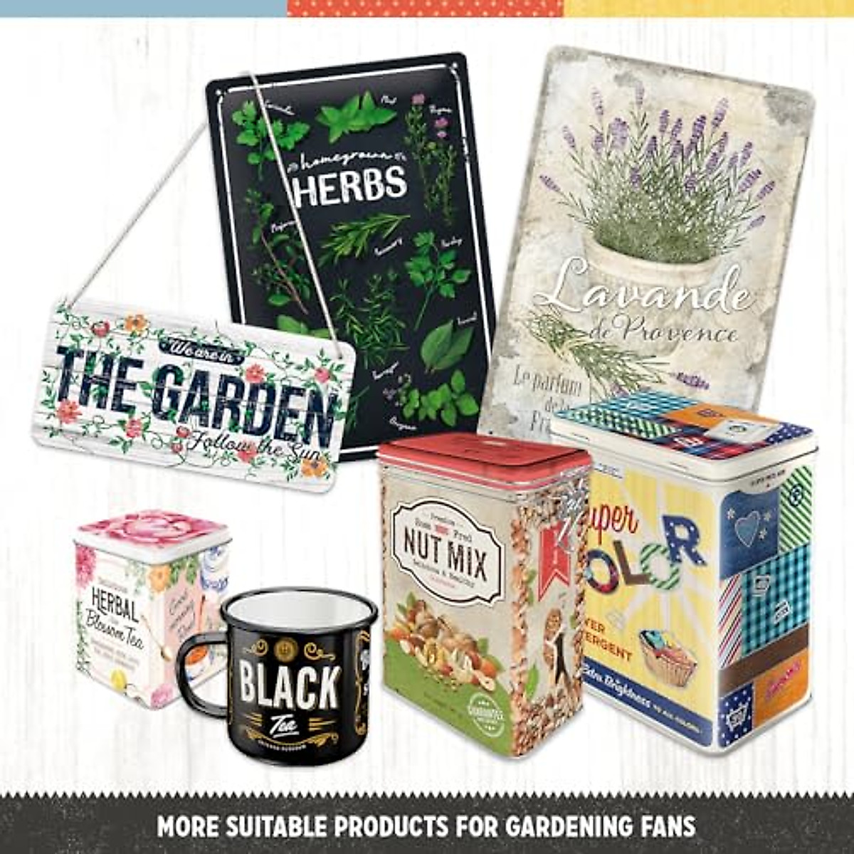 Nostalgic-Art Retro storage tin box flat, 84.5 oz, Pins & Needles Sewing Box – Gift idea for your home, metal can with lid, vintage design