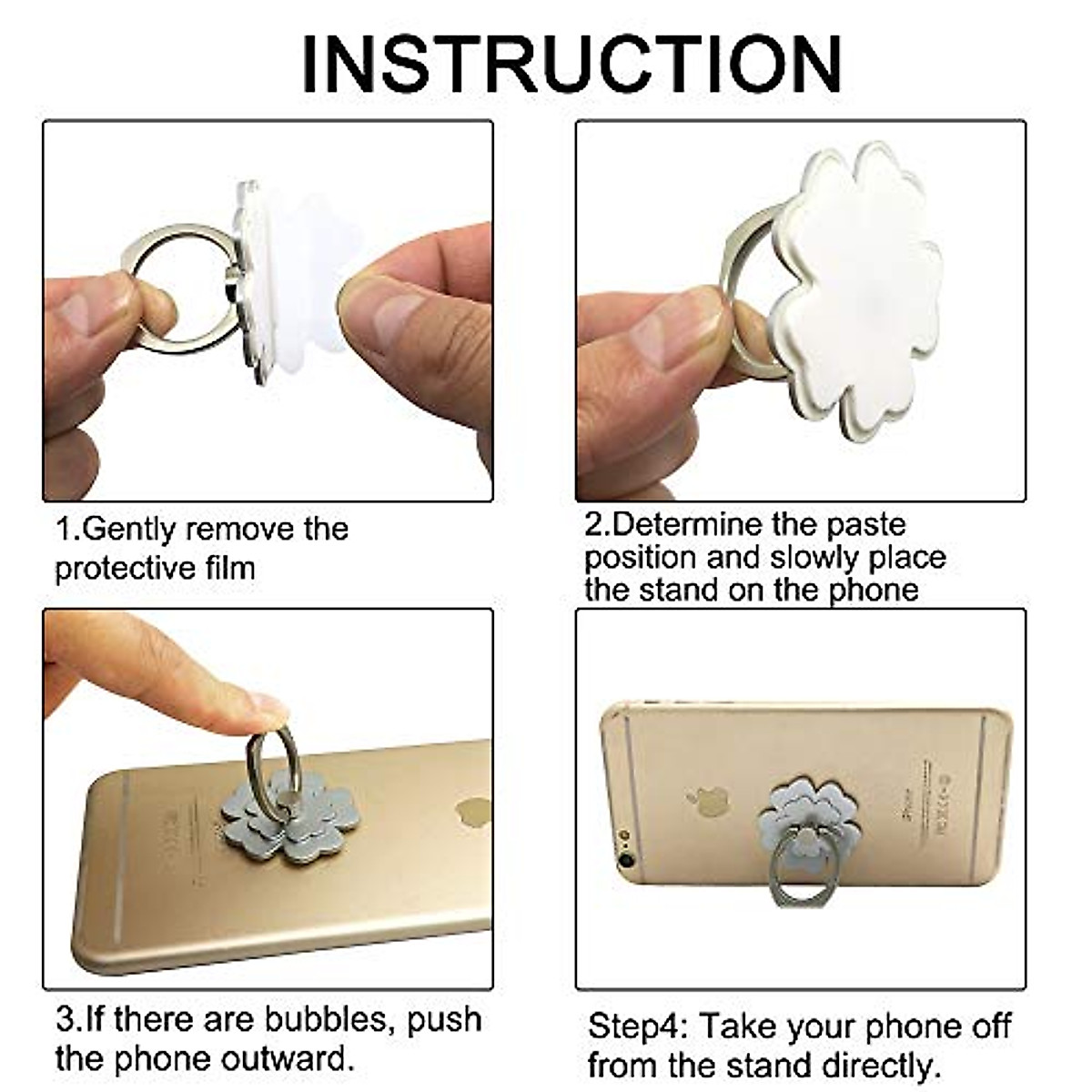 SENHAI Cell Phone Ring Stand Holder, 5 Pack 360° Rotation Metal Universal Finger Ring Grip Stand Holder Compatible with iPhone Xs Max XR X 8 7 6 6s Plus Ipad Samsung Tablet Smartphones - 5 Colors