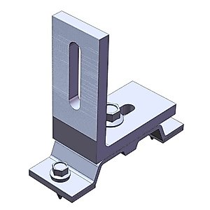 MageFoot with L Bracket and Screws for Solar Mounting Racking Installation on Composite Shingle Roofs