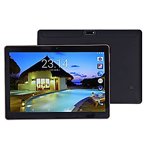 Smart Tablet, Flash CNC High Gloss Edge Body 0.3MP Front 2MP Rear Gold 5500mAh Octa Core Tablet with Plug for Daily (US Plug)