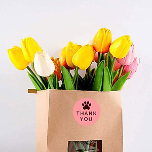 Aisatisforu Thank You Stickers Small Business 500 Pcs Per Roll 1 Inch Dog Paw Design Thank You Sticker Labels for Small Business Envelope Seals, Packaging Online Retailers Boutiques Shops