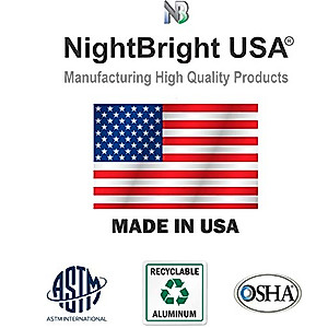 OSHA 100 ft Photoluminescent Exit Sign | UV Inks on Aluminum | HEAT Resistant | COLD Tolerant | WEATHER Proof. (Directional Arrows Included) | NightBright USA Part Number LDR-100