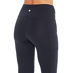 Bally Total Fitness Women's Standard High Rise Pocket Slim Bootcut Pant, Black, Large