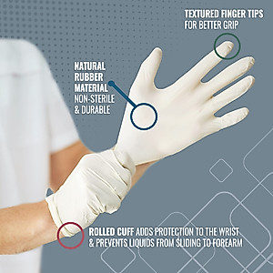 Reli. Latex Gloves, Small (110 Count) | Disposable | Powder-Free | White Gloves, Non-Sterile | All Purpose - Cleaning, Automotive, Cooking, Industrial, Laboratory | Single Use (Small)