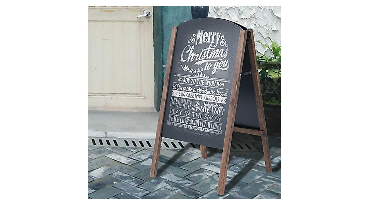 GOFLAME A-Frame Chalkboard: Durable Double-Sided Sign