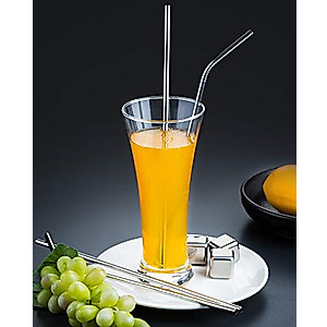 Brightbuy Set of 48 Stainless Steel Straws 10.5'' Reusable Metal Drinking Straws For 30oz Tumblers Yeti 6mm Diameter (48 Straight)