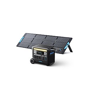 Anker SOLIX F2000 Portable Power Station, PowerHouse 767, 2048Wh GaNPrime Solar Generator with 200W Solar Panel, LiFePO4 Batteries, 4 AC Outlets Up to 2400W for Home, Power Outage, Outdoor Camping