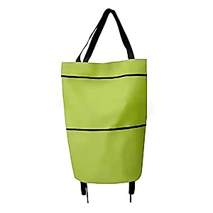 Collapsible Trolley Bags, Folding Shopping Bag with Wheels Reusable Grocery Bags Shopping Trolley Bag for Shopping Home Kitchen Supermarket Travel