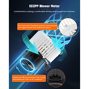 ECCPP HVAC AC Heater Blower Motor AC w/Fan Cage Front fit for 07-2015 for Audi Q7 /03-2010 for Porsche Cayenne /04-2010 for VW Touareg