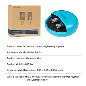 Remote Controller Extension Stick Thumb for DJI Air 2S /Mavic Mini 2/Mavic Air 2 /Mini 3 Pro/Mavic 3/ Smart Controller (Mini 3 pro)