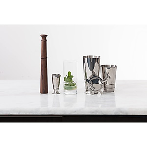 Crafthouse by Fortessa Professional Barware/Bar Tools by Charles Joly, Boston Shaker Gift Set, Silver