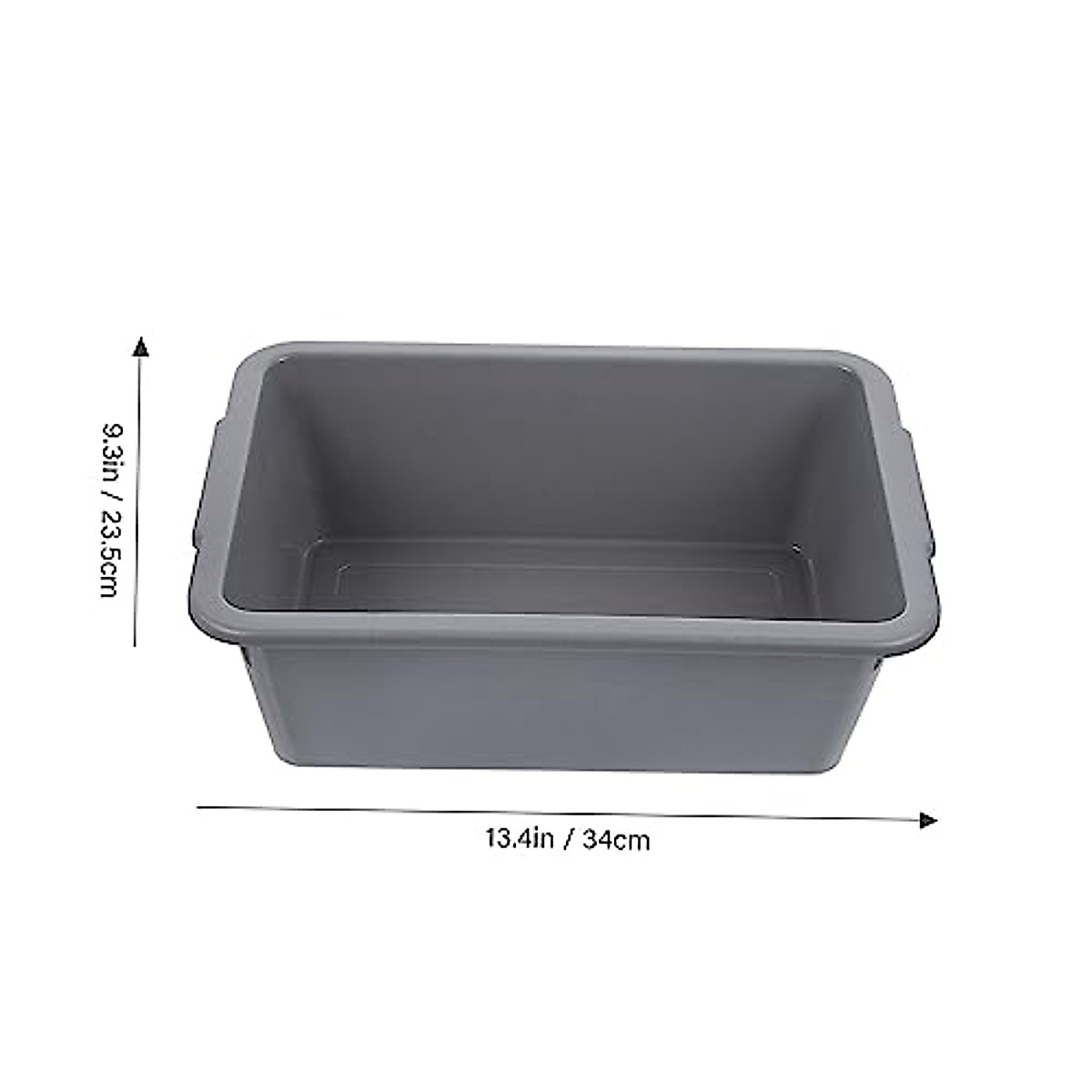 BUGUUYO Plastic Organizer Box Car Storage Box White Plastic Storage Bins Utility Tote Bus Tub Restaurants Plastic Tub Restaurant Bus Tub Storage Basket Sink Wash Basin Household Grey Pan