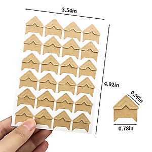 DERAYEE 12 Sheets/288 PCS Photo Corner Stickers, Self-Adhesive Photo Mounting Corners for Scrapbooking Photo Album Diary DIY Craft Paper