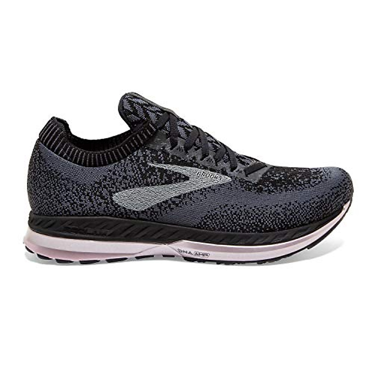 Brooks Womens Bedlam Running Shoe - Black/Black/Rose - B - 9.0