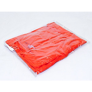 5-Pack Heavy Duty Thin Vinyl Zippered (Clear) Storage Bags (11" x 9") for Dresses, Shirts, Pants, Sheets, Fabrics (0.4 Gallon)