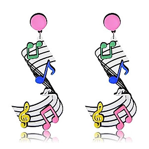 CutieJewelry Music Notes Muscial Notes Piano Novelty Cute Dangle Cute Pretty Earrings