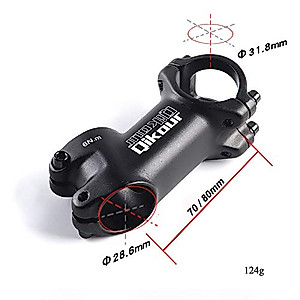 Bike Stem 31.8 Bicycle Stem 25 Degree, Handlebar Riser Extender for Road Bike, Mountain Bike, MTB, BMX, Cycling (Only Fit 1.25"/31.8mm Handlebar) (31.8 x 70mm)