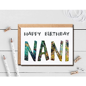 Happy Birthday Nani - Nani Birthday Card - Nani Card - Card For Nani Modern - Nani Birthday Card - Card For Nani