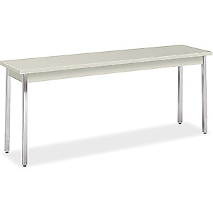 HON Utm1872loloc Utility, Rectangular, 72W X 18D X 29H, Light Gray Table, Beige