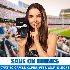 GoPong Power Bank Flask - 8 oz Hidden Alcohol Container - Includes Funnel and Liquor Bottle Pour Spout