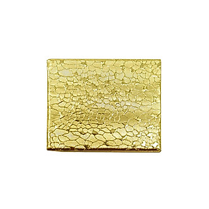 Mooca 100 Pcs Cotton Filled Cardboard Paper Gold Jewelry Box Gift Case #11, 2 1/8 x 1 5/8 x 3/4 Inches, Gold Color