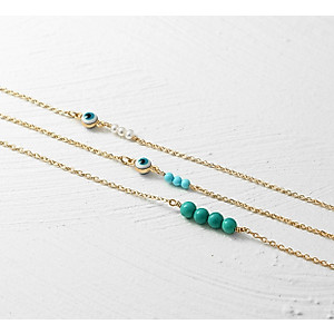 VACRONA Gold Choker Necklace for Women 14K Gold Plated Evil Eye Choker Delicate Long Gold Cuban Link Chain Green Cubic Zirconia Trendy Necklaces Jewelry Gift